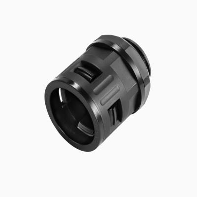 China Nylon Conduit Straight Connector Black Quick Connect Fittings Customized for sale