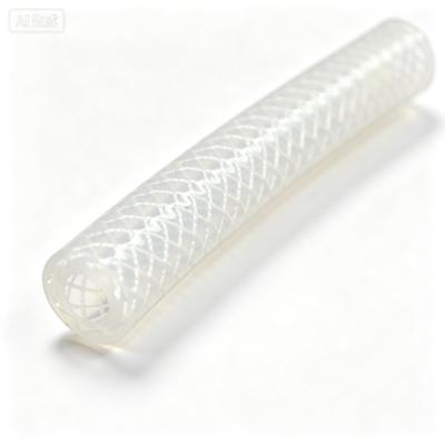 China Reinforced Silicone Rubber Tubing 600V Braided Silicone Tubing Food Grade for sale