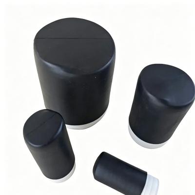China Waterproof Cold Shrink Cable End Caps Moisture Proof EPDM End Caps Black for sale
