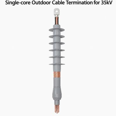 China Outdoor Medium Voltage Cable Termination 35kV Cold Shrink Termination Kit UV Resistant for sale