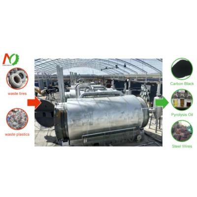 China Tire Plastics Oil Sludge Medical Waste Recycling Plant with Pyrolysis Oil Machine for sale
