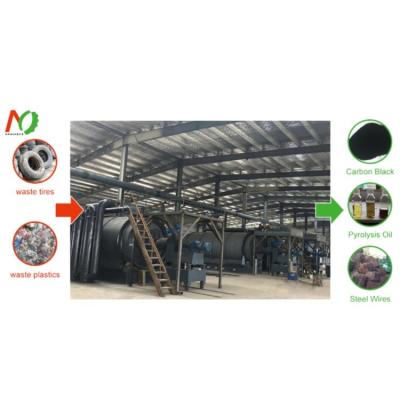 China 32000 kg Recycling Pyrolysis Plant For Waste Tire Plastics Pyrolysis Machine for sale