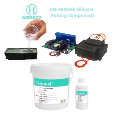 China Customized 10:1 Silicone Potting Compound Glue Gel Insulation Black Liquid for sale