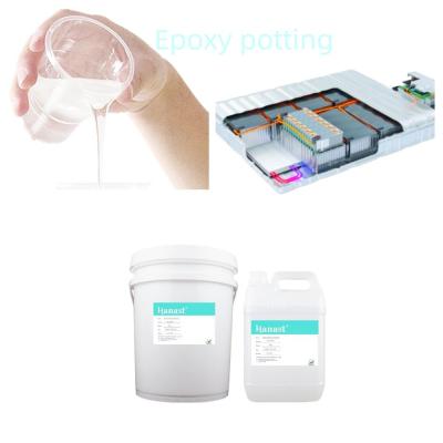 China Two Component Epoxy Potting Compound Resin Thermal Conductive Clear Black Liquid for sale