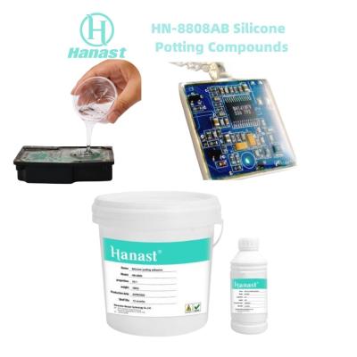 China RTV Two Component Electrical Silicone Potting Compound HN-8808 Low Viscosity for 5G Base Station PCB Sensor Protection for sale