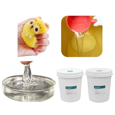 China Low Viscosity Squishy Silicone Gel Raw Material Transparent liquid Two Component for sale