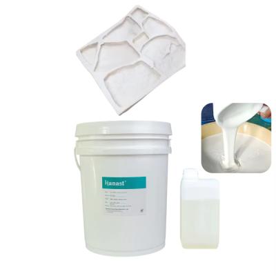 China Tin Cured Liquid Silicone  Rubber 100:2 For Cement Cultural Stone Molds High Tear Resistance Liquid Silicone for sale