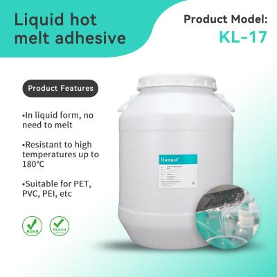 China KL-17 Industrial Liquid Hot Melt Glue - Transparent Adhesive for Roll-to-Roll Coating for sale