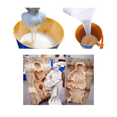 China 10-35 Shore A Liquid Silicone Rubber For Statue Mold Making Translucent High Temperature Resistant Tin Cure Silicone for sale