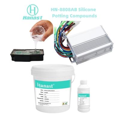 China Two Parts Silicone Potting Compound 10:1 For Electronic Appliances Clear Potting Glue RTV Silicone Rubber for sale