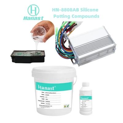 China 10:1 Bulk Liquid Silicone Potting Gel HN-8808 Flame Retardant High Dielectric Strength for Power Module Electronics for sale