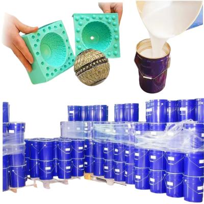 China Tin Cure Silicone Rubber RTV2 30 Shore A Transparent Liquid for Epoxy Polyester Resin Molds for sale