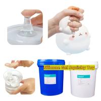 China Ultra Soft 0 Shore A Squishy Silicone Gel 1:1 Child Safe Transparent for Pop It Sensory Fidget Toys for sale