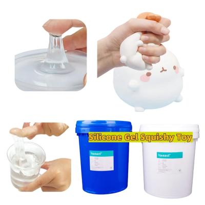 China Ultra Soft 0 Shore A Squishy Silicone Gel 1:1 Child Safe Transparent for Pop It Sensory Fidget Toys for sale