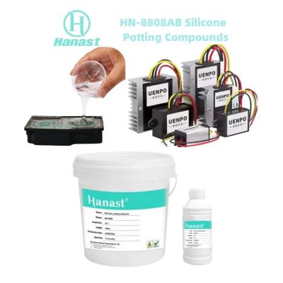 China 10:1 Mix Ratio Transparent Waterproof Condensation-Cure RTV-2 Silicone Potting Compound for PCB LED Encapsulation for sale