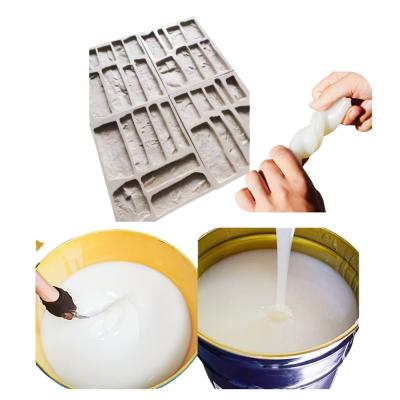 China 25 Shore A Food Grade Platinum Cure Silicone Rubber with 1:1 Mix Ratio for Cement Wall Tile Molds for sale