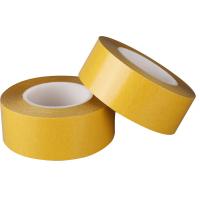 China Anti Slip Yellow Double Sided Carpet Tape 11.8 mils 0.30mm Thickness 68 lbs/in Tensile Strength for sale