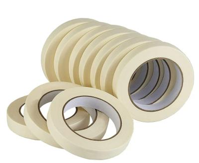 China 80°C Crepe Masking Tape - 5.5-6.5 N/25mm Peel Strength, Pressure Sensitive Adhesive for Painting and Construction for sale