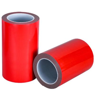 China Heat Resistant Red Film Gray Acrylic Double Sided Adhesive Tape 1mm 16.5m for sale