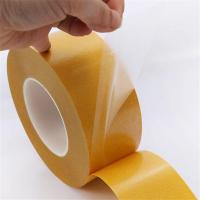 China PET Hot Melt Adhesive Tape Double Sided 120μm 30m-50m Yellow White Knife Tear for sale