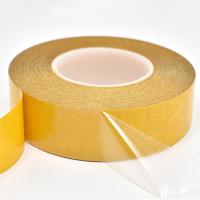 China 150μm Hot Melt Adhesive Tape PET Double Sided 30m-50m Length Yellow White for sale