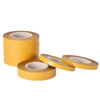 China Yellow White Hot Melt PET Adhesive Tape 150um 50mm 100mm High Viscosity Double Sided for sale