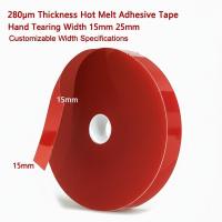 China 280μm Hot Melt Adhesive Tape Hand Tearing Customizable Width 15-25mm Industrial Heat Resistant for sale