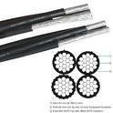China 18-Year ABC Cable Low Voltage Service Drop Aluminum Duplex Triplex Quadruplex 4 Core XLPE PVC Overhead for sale