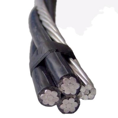 China High Quality ABC Twist Cables 25 mm2 Aluminum Core XLPE & PVC Insulated Low Voltage for Construction Applications for sale