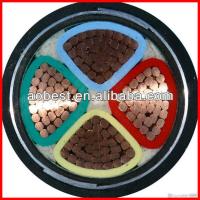 China Medium Voltage XLPE Insulation 4 x240mm2 Armoured Power Cable for Overhead Construction for sale