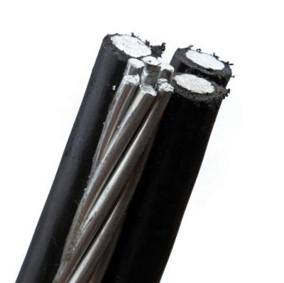 China Overhead Power Transmission ABC Cable with 6 AWG Aluminum Conductor and PVC Jacket for sale