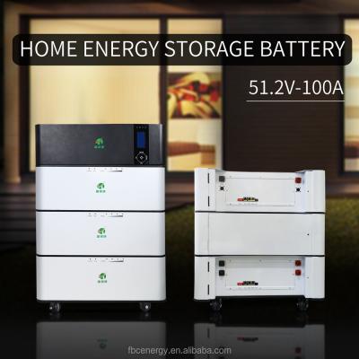 China 5kWh 10kWh 48V Lithium Ion Battery Storage System with Inverter - 51.2V 100AH Capacity for Solar Energy for sale