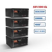 China 48V 100Ah Rack Mount Lithium Battery for Hybrid Solar Systems - 4000 Cycles, 2400W Max Power for sale