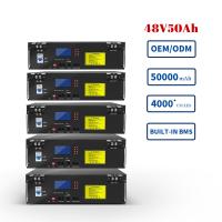 China 48V 100Ah LiFePO4 Server Rack Battery - 4.8KWh Capacity, 5000+ Cycles for Off-Grid Solar Systems for sale