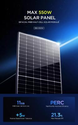 China 400W-600W Solar Panel Roof Mounting System with 210mm Panels and 20.3-21.2% Efficiency for sale
