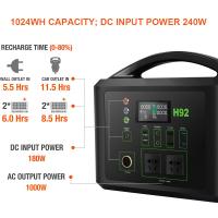 China 1000W Portable Solar Power System with 1024WH LiFePO4 Battery for Outdoor Emergency Power Supply for sale