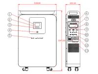 China 48V 5000VA Home Solar LiFePO4 Battery with Inverter - 4400W Solar Input, 140A Hybrid Charging for sale