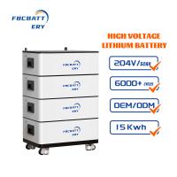 China High Voltage 204V 10kWh Rechargeable Lithium Battery for Solar Power Systems - Stackable 10kW to 20kW Capacity for sale