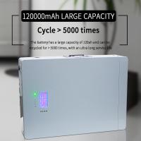 China 48V 120Ah 5.76kWh LiFePO4 Solar Battery with LCD Display - 540×390×130mm Wall Mount Design for sale