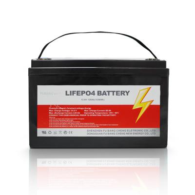 China 12V 100Ah LiFePO4 Lithium Battery with Smart BMS for Solar Golf Carts - 1280Wh Capacity, 6000+ Cycles for sale
