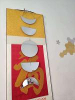 China 1mm PMMA Acrylic Moon Phase Mirror Set 200mm Round Laser Cut Wall Mirror For Boho Bedroom Home Decor Wholesale Custom Size for sale