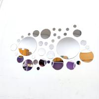 China Customized DIY Art Deco Eco-Friendly Acrylic Wall Mirror Shatterproof Lightweight Laser-Cut Design Multi-Color Decorative for sale
