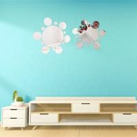 China 36Pcs PMMA Acrylic Circle Mirror Wall Stickers 15cm Silver Gold Removable Self Adhesive Laser Cut Shatterproof DIY Home Wall Decor Wholesale Custom Size for sale