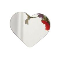 China Removable Heart-Shaped Acrylic Mirror Wall Stickers | Peel-and-Stick Decorative Mirror Tiles for sale