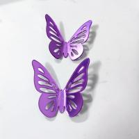 China Custom DIY 3D Butterfly PMMA Acrylic Mirror Wall Stickers Self Adhesive Shatterproof Gold Silver Blue Purple Art Deco Home Wedding Wall Decor Wholesale for sale