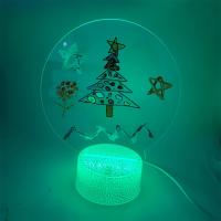China OEM Acrylic Plastic Sheets PMMA 3D Acrylic Night Light 16 Colors For Kids Bedroom Decor for sale