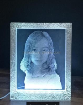 China Colorful LED Infinity Mirror USB Powered Acrylic Night Light Photo Frame for sale