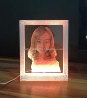 China Colorful LED Infinity Mirror USB Powered Acrylic Night Light Photo Frame for sale