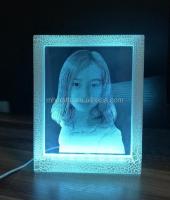 China Colorful LED Infinity Mirror USB Powered Acrylic Night Light Photo Frame for sale