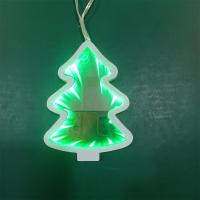 China Christmas Tree LED Infinity Mirror String Light TP-QCJ 4.5 Inch Custom Multicolor Indoor Hanging Ground Insert Holiday Decor OEM Wholesale for sale